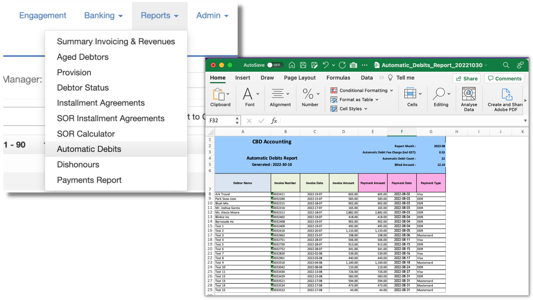 APX Auto Debit Processing